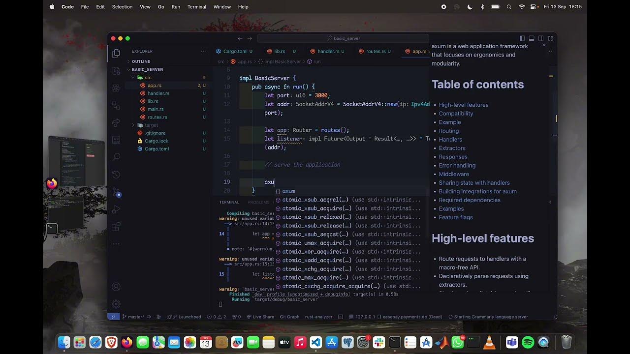 Backend In Rust - 01 Building a basic server - YouTube