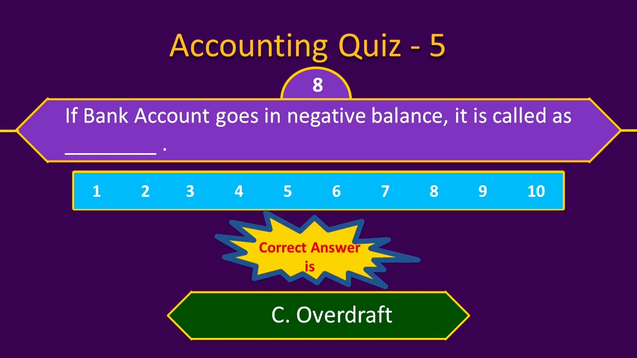 Accounting Quiz 5 | Basic Accounting Concepts | Debit & Credit |Journal ...