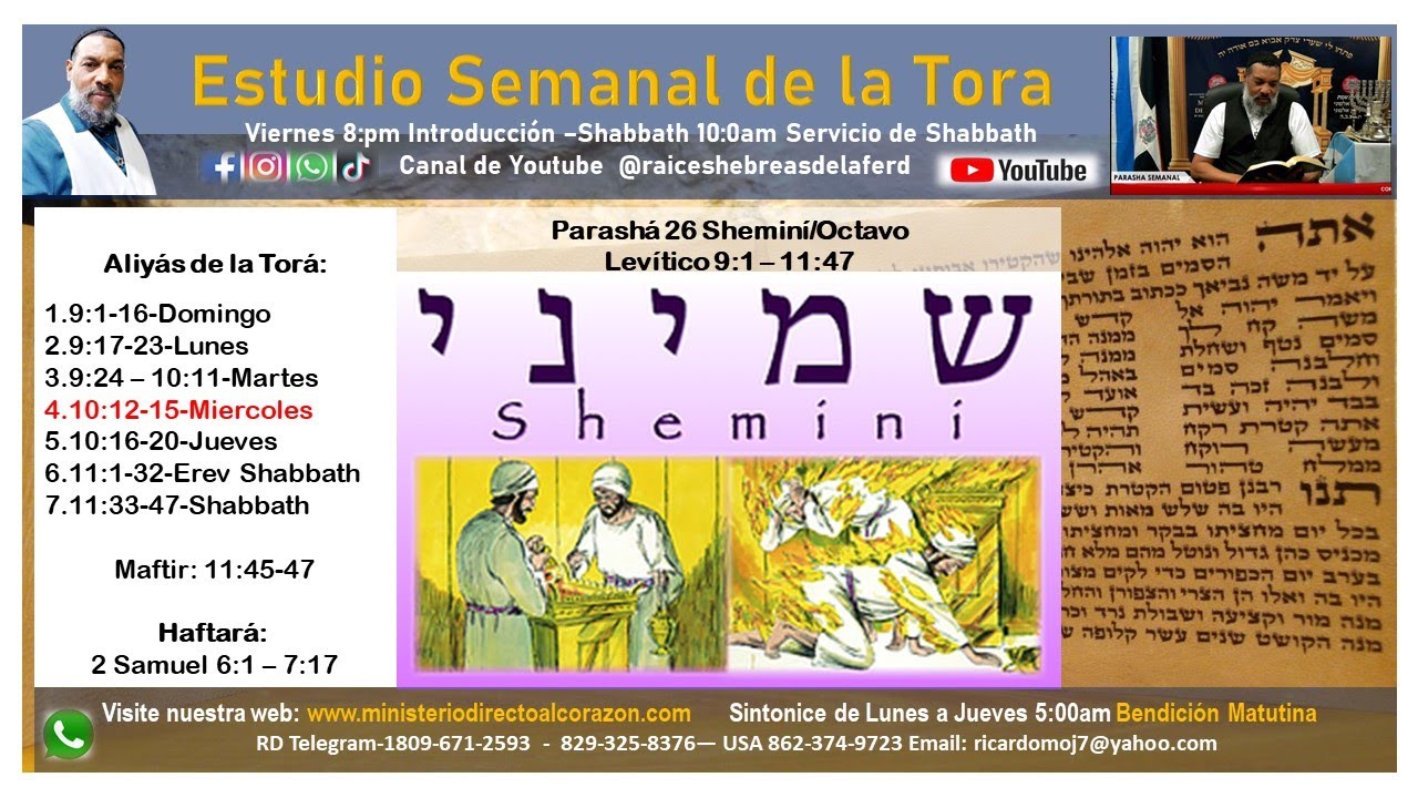 PARASHA 26 SHEMINI CICLO 5783 INTRODUCCION OMER 2 - YouTube