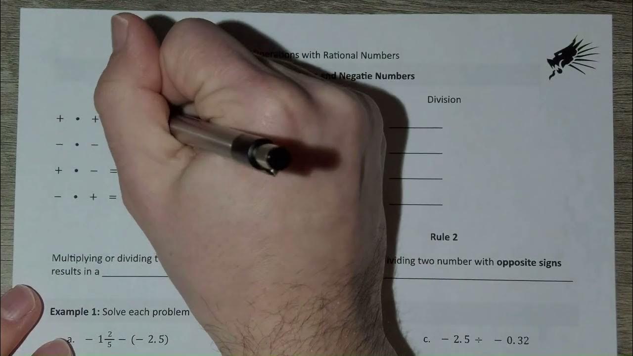 7th Grade MCAS Review - Operations with Rational Numbers - YouTube