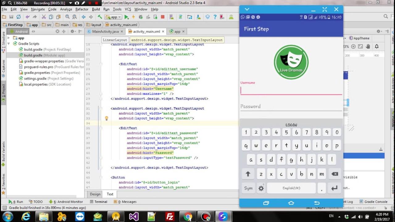 How To Use TextInputLayout / Floating TextView in Android App - YouTube