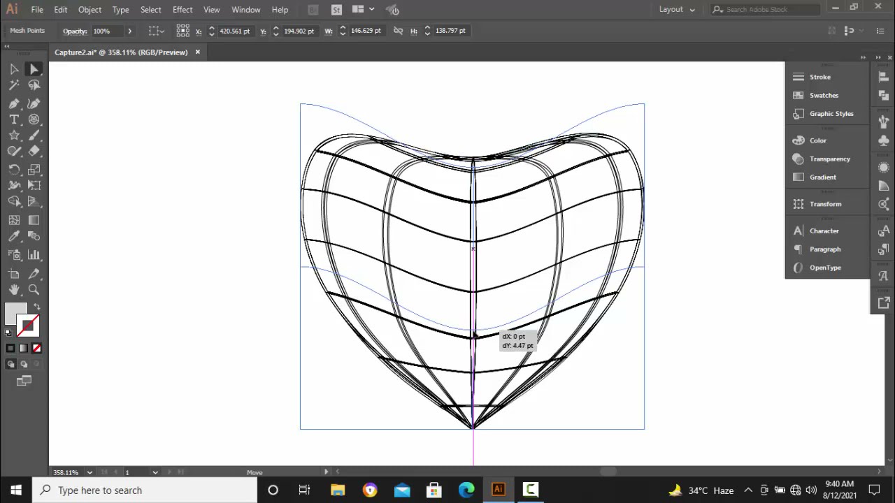Make Wireframe Heart In Adobe Illustrator YouTube Make Wireframe Heart In Adobe Illustrator YouTube