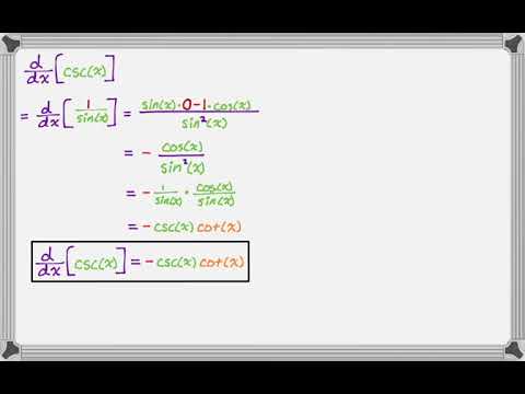 The Derivatives of the Six Trig Functions - YouTube