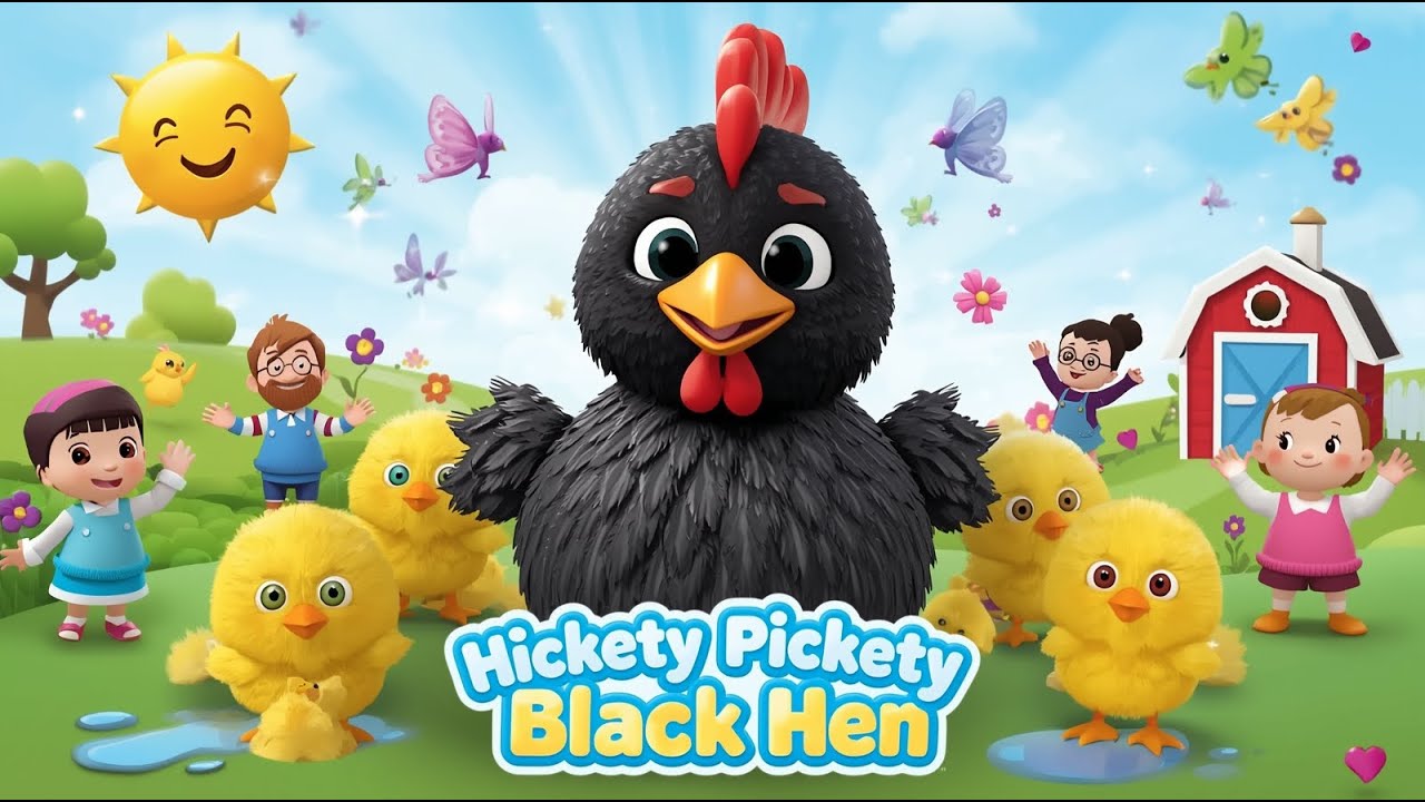 Hickety Pickety My Black Hen 🐔 | Fun Nursery Rhyme & Kids Song with ...