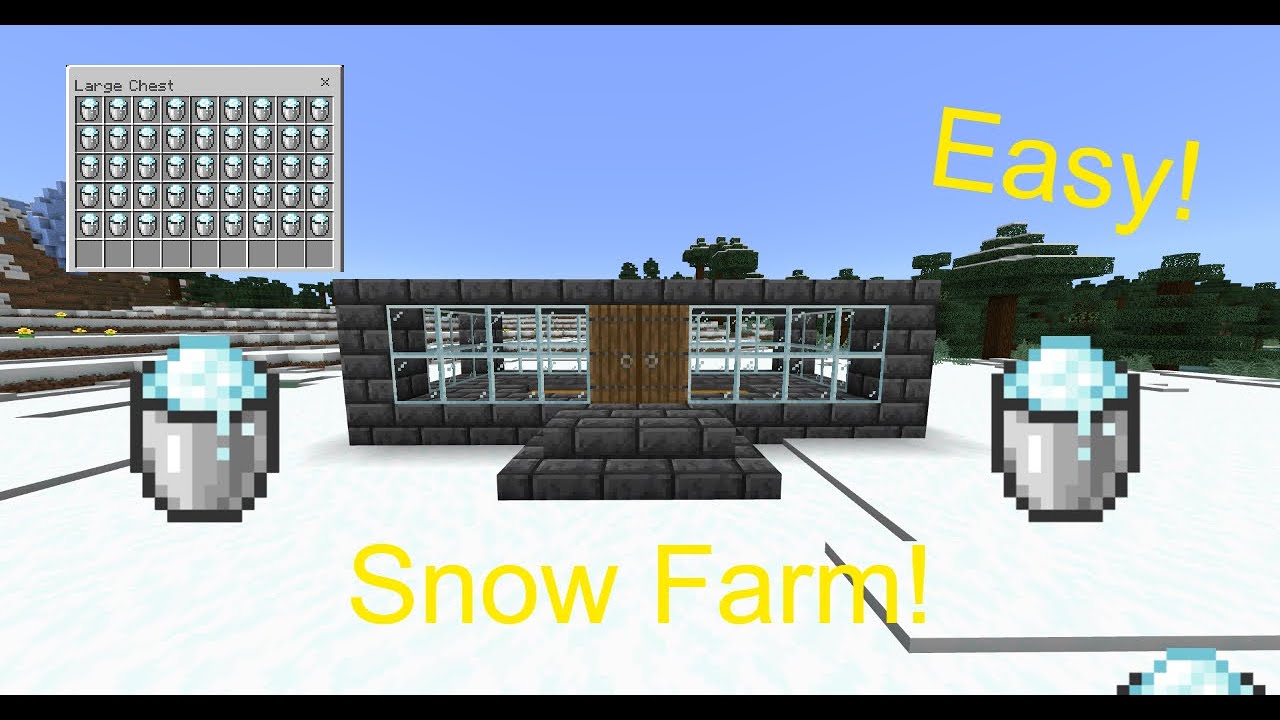 Easy 1.19.60 Powdered Snow Farm Bedrock + Java Edition - YouTube