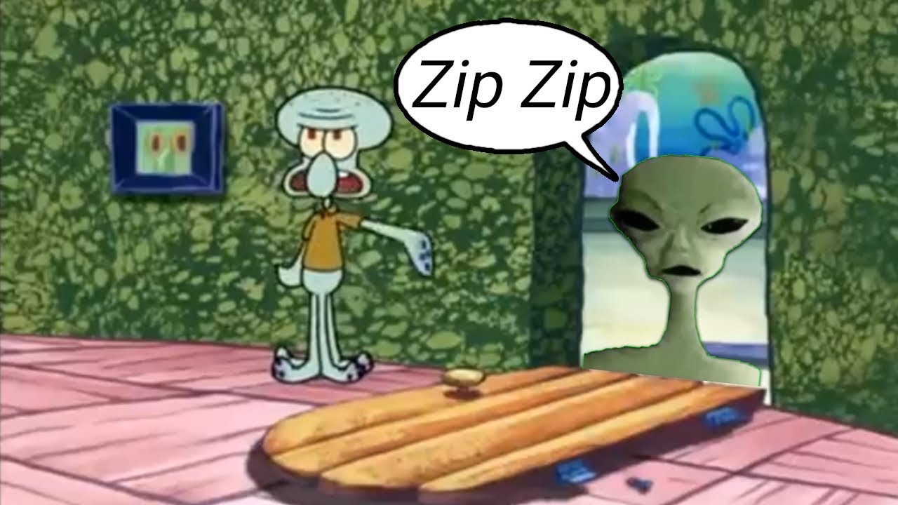 Squidward kick's Alien Speaking Meme out of his house! - YouTube
