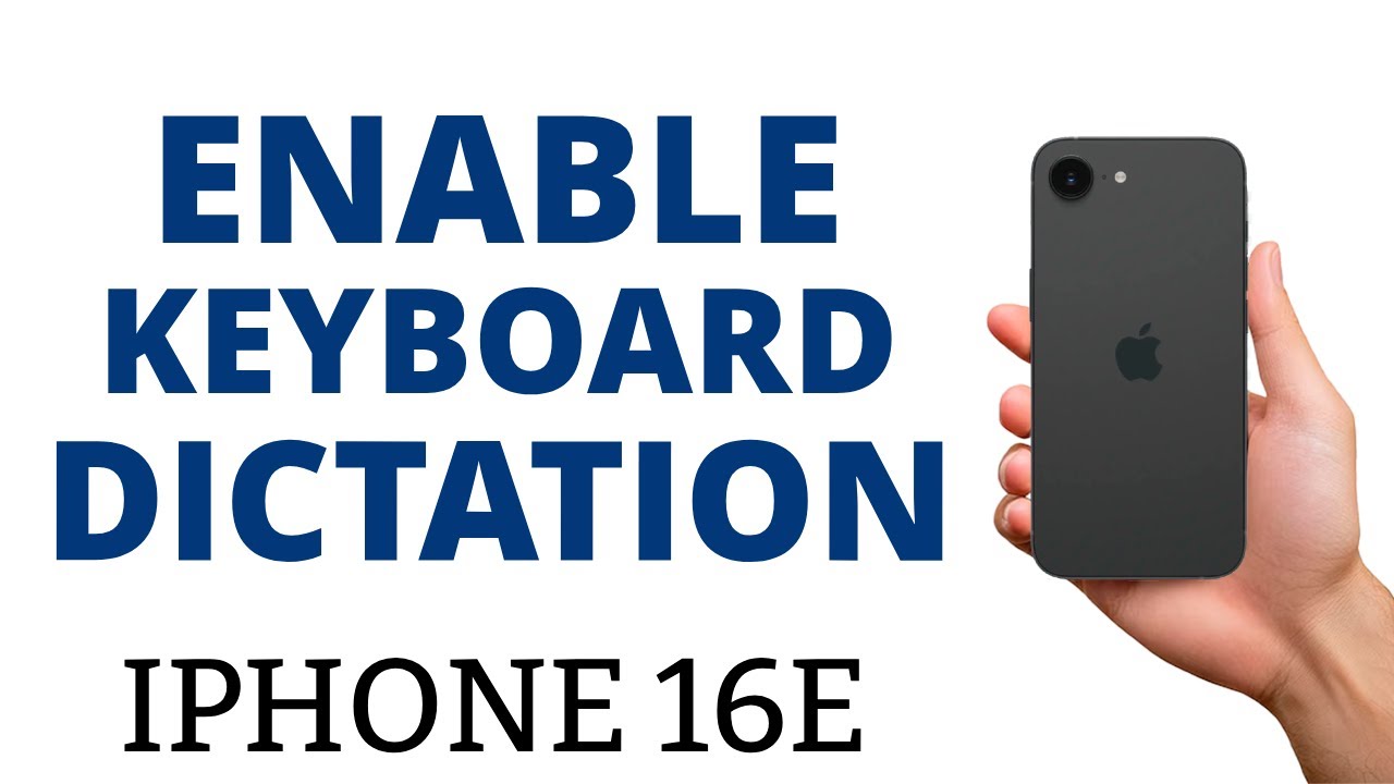 How to TURN ON KEYBOARD DICTATION on the iPHONE 16e! - YouTube