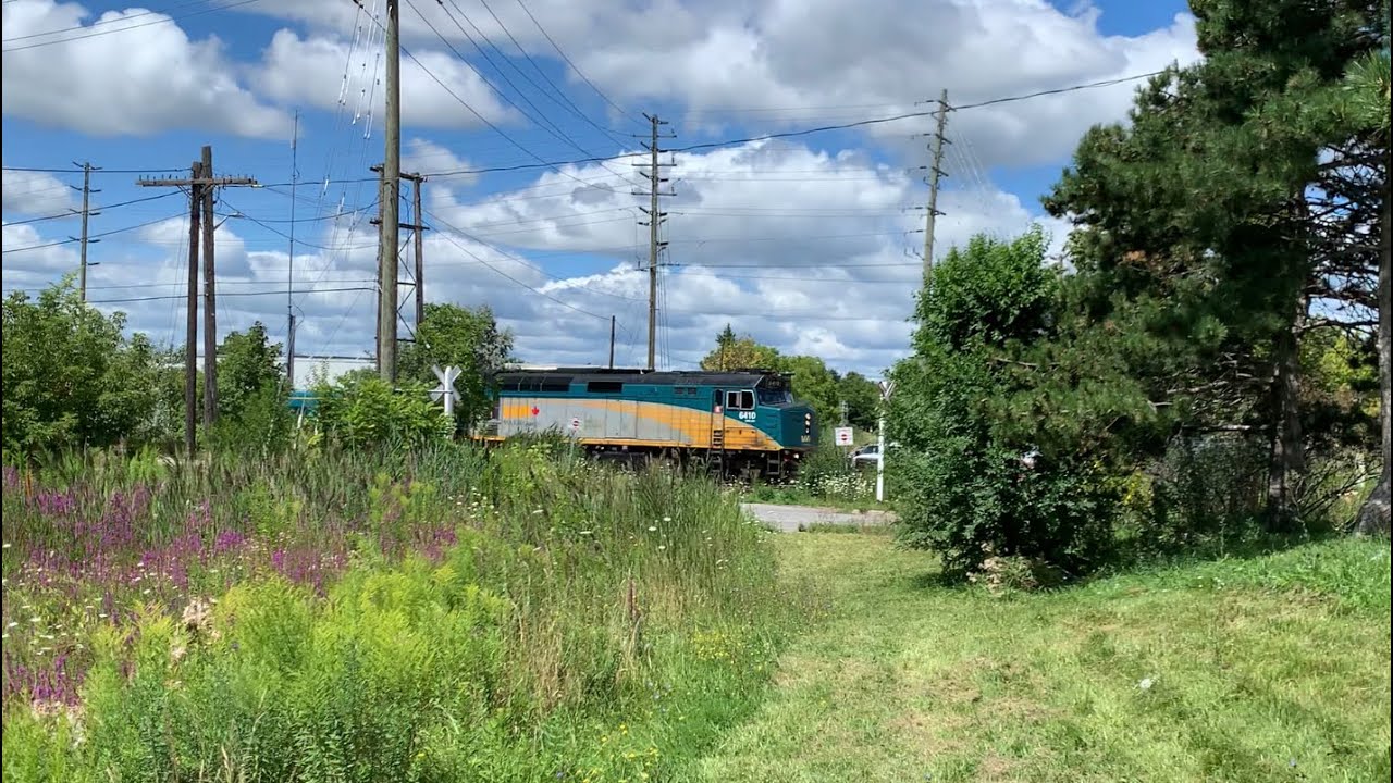 Buried in OBRY weeds… VIA 84 rolls across the OBRY diamond in Brampton ...