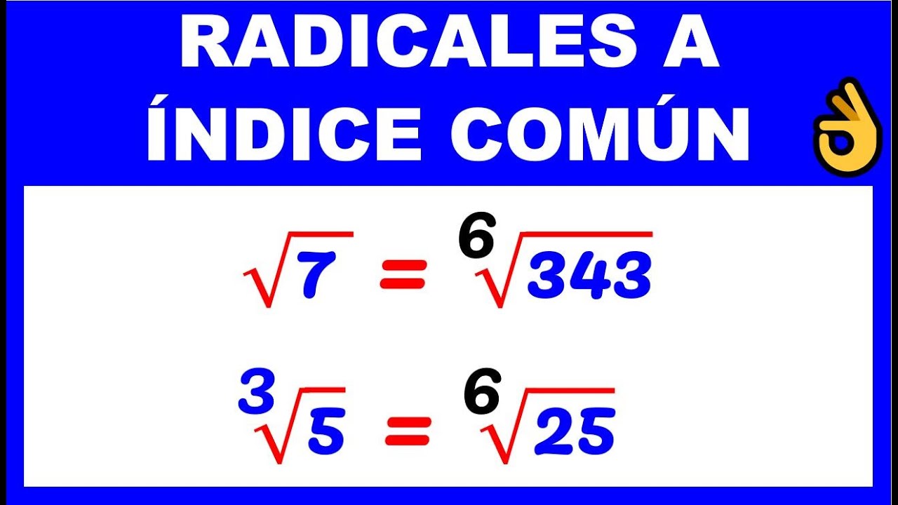 RADICALES A INDICE COMUN | - YouTube