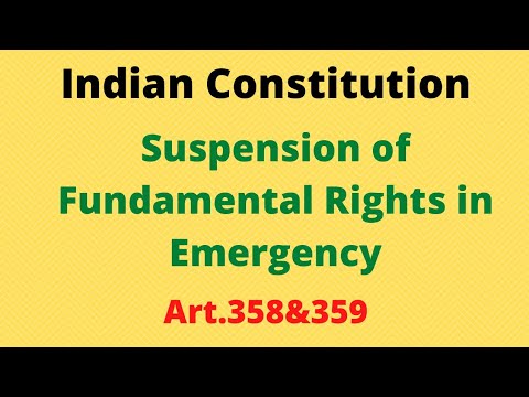 #constitutionofindia Suspension of fundamental rights/ During emergency ...