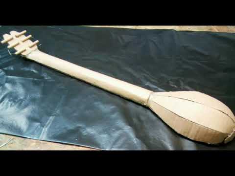 Decorative baglama from cardboard