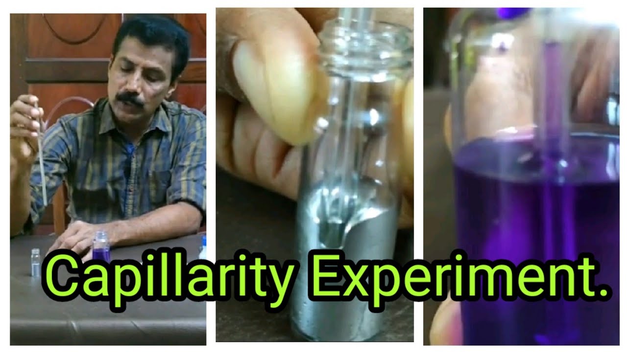 EXPERIMENTS SHOWING CAPILLARITY Of LIQUIDS. - YouTube