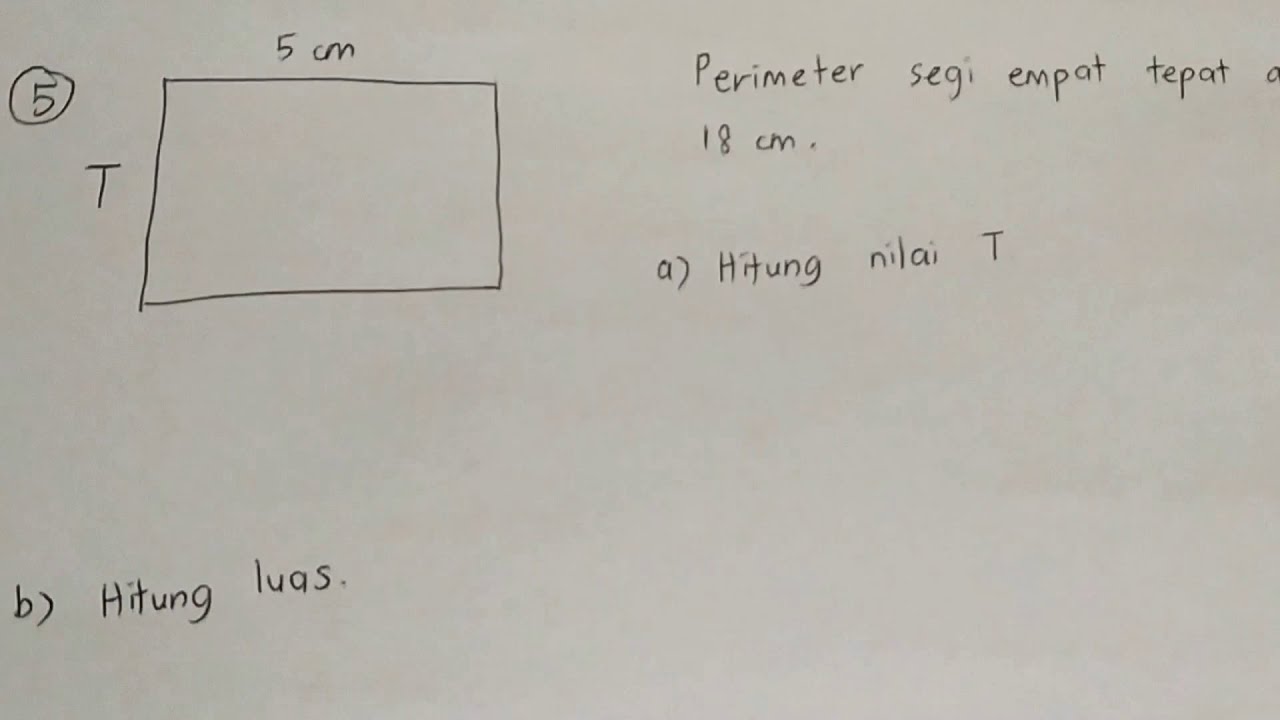 Matematik Tahun 6 | Ruang : Perimeter & Luas | Part 2 - YouTube