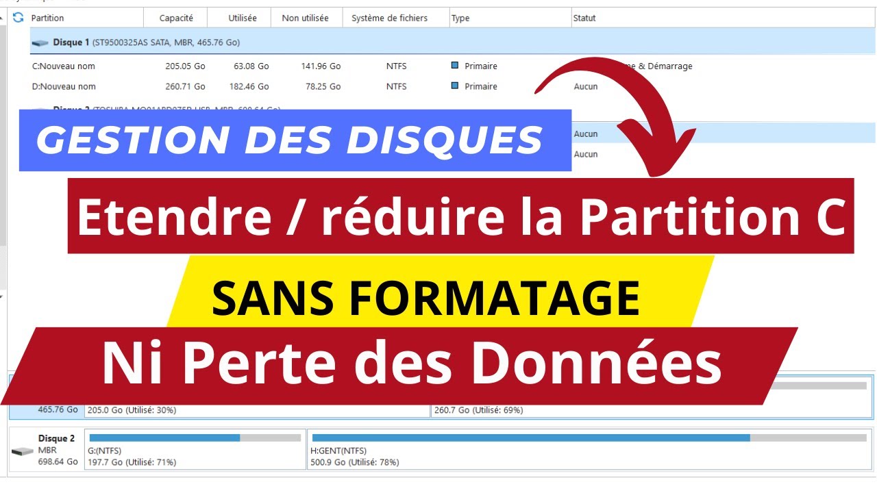 Etendre / réduire une partition (gérer vos disques durs) sans formatage ...