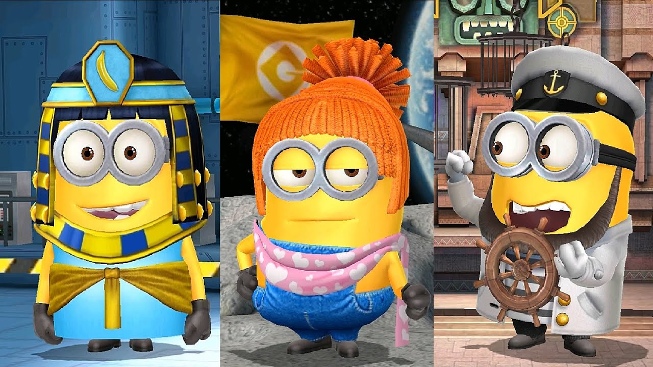 Minion rush Cleopatra minion Lucy minion Sea Dog minion golden ticket ...