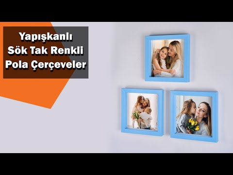 Yapışkanlı Sök Tak Renkli Pola Çerçeveler |