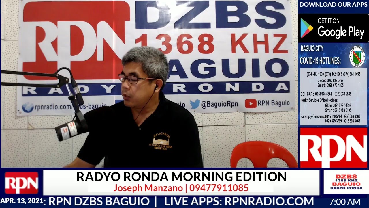 RADYO RONDA MORNING EDITION w/ Joseph Manzano | April 13,2021 - YouTube