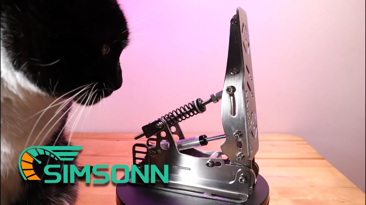 SIMSONN Pro Pedals | 360° close-up view [SIM RACING HARDWARE] - YouTube