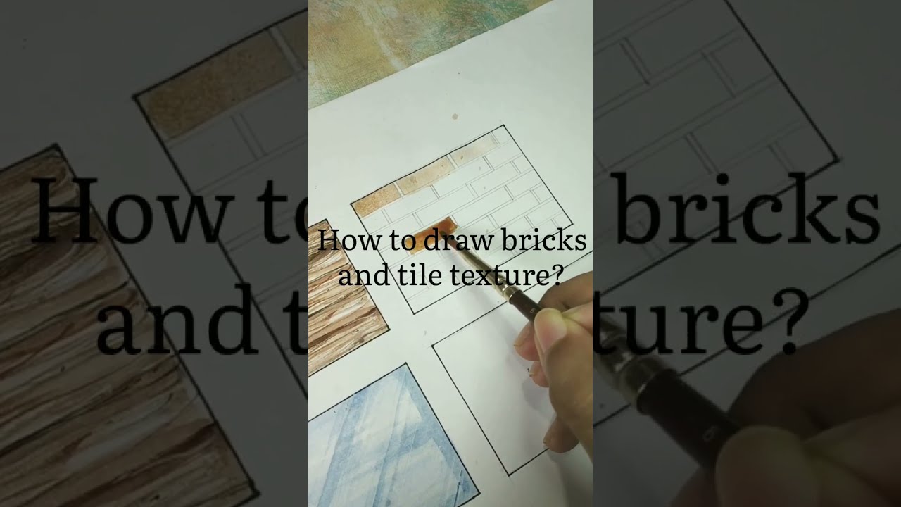 How to draw brick ans tile texture? #architecture #rendering#texture ...