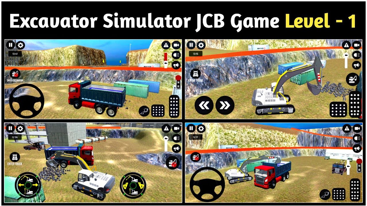 Excavator Simulator JCB Game || Android Mobile Gameplay / Level - 1 ...