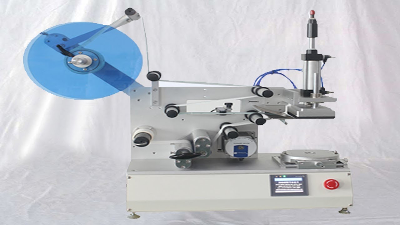 Semi automatic PE bags tamp labeling machine tabletop labels applicator ...