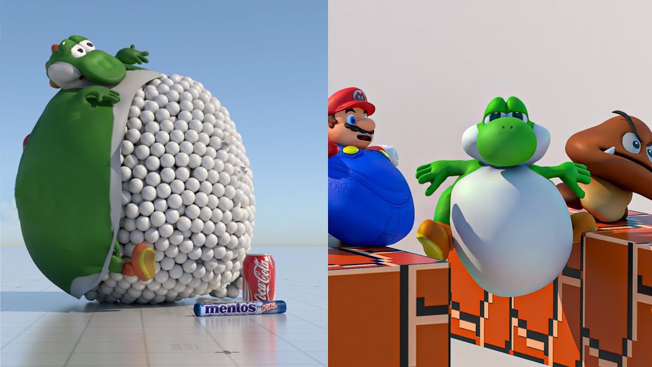 Noob, Among Us, & Yoshi vs Menthos & Coke + More 🍬🥤 - YouTube