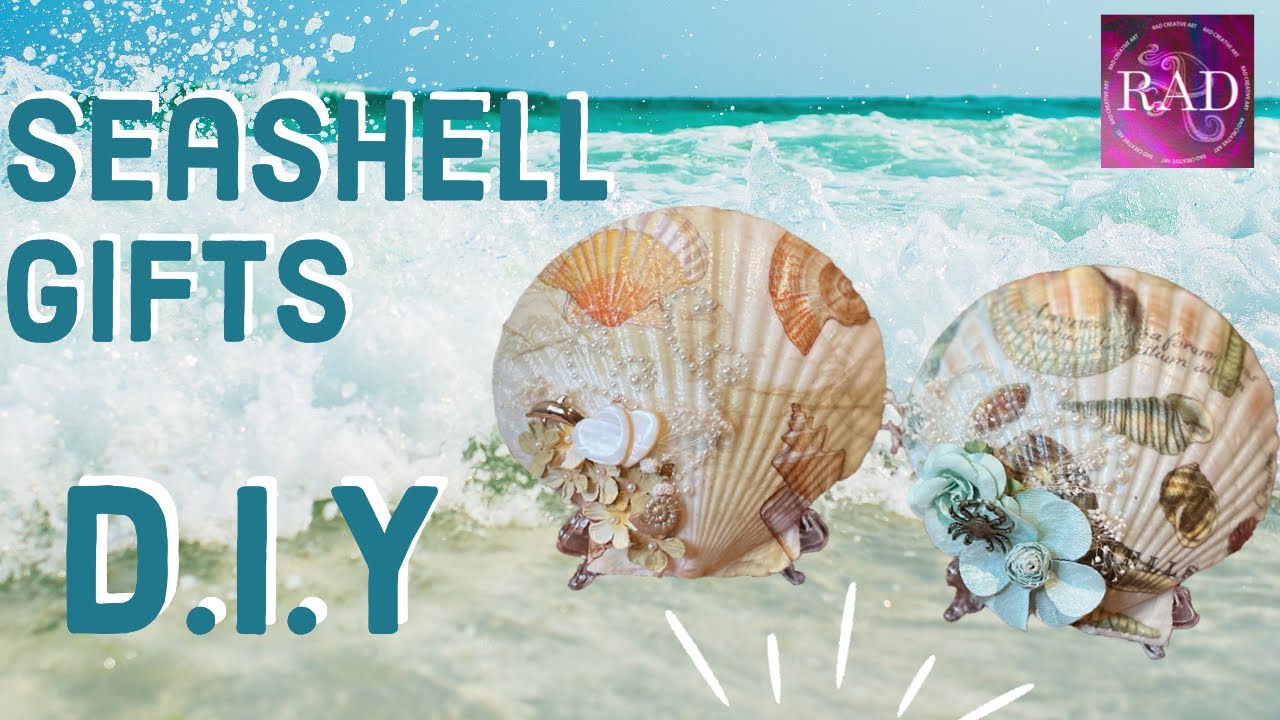 How to Decorate Large Seashells, Beach Crafts, Part 2 - YouTube