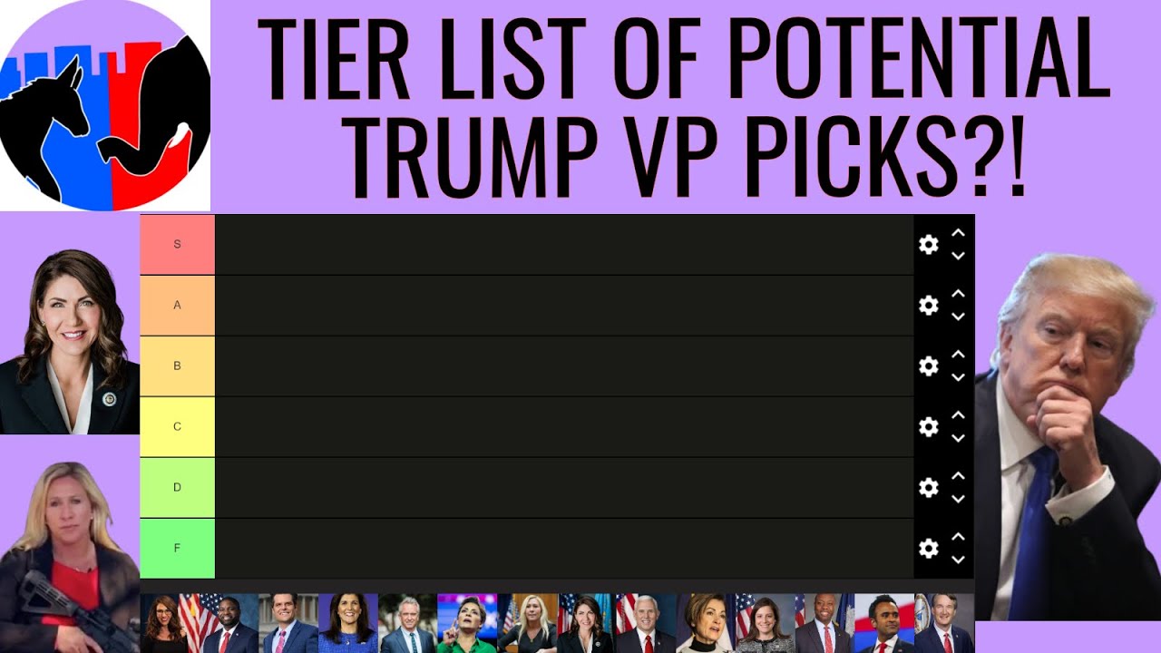 BIPARTSAN TIER LIST OF TRUMP VP PICKS!!! - YouTube