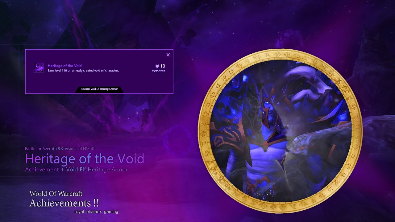 Void Elf Heritage Armor + Heritage of the Void Achievement - YouTube
