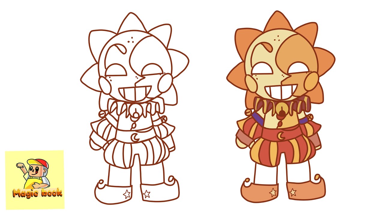 How to Draw Sundrop FNaF: Security Breach - Five Nights at Freddy's ...