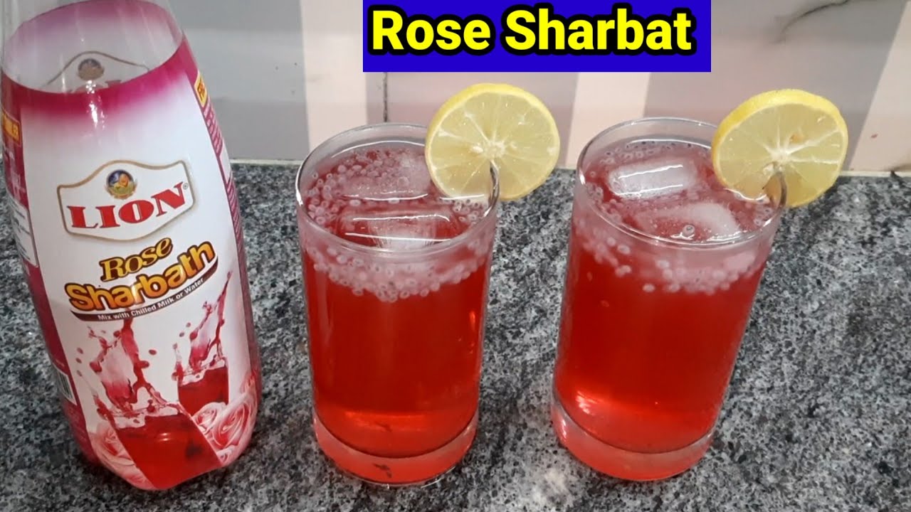 Rose sharbat|rose syrup sharbat|rose syrup|lion rose sharbat|sharbat ...