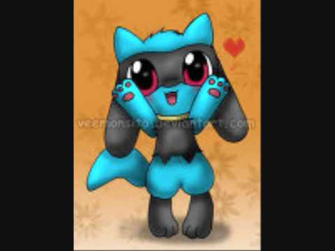 Mew, Riolu, and Eevee's evolutions - YouTube