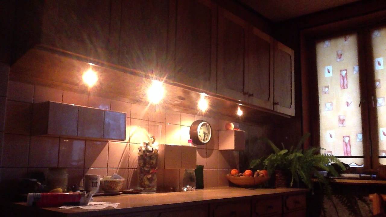 Motion detector kitchen light. - YouTube