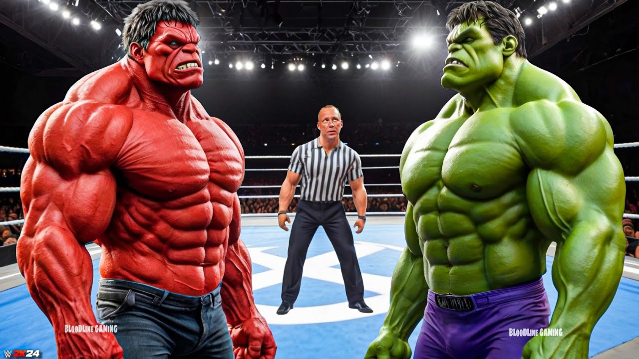 WWE 2K24 - RED HULK VS HULK | Xbox One S Gameplay - YouTube
