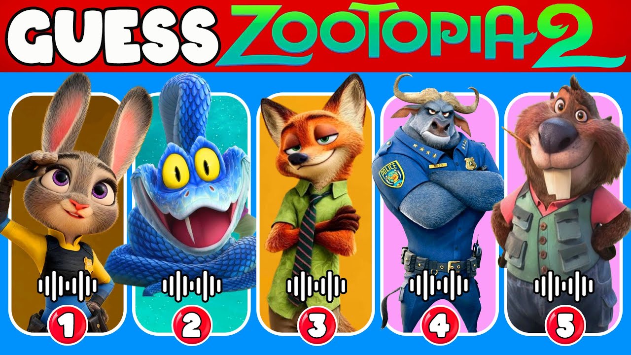 Guess Zootopia 2 Movie Characters by Voice & Emoji🔥~Flash🦥~ Gary🐍Nick🦊 ...