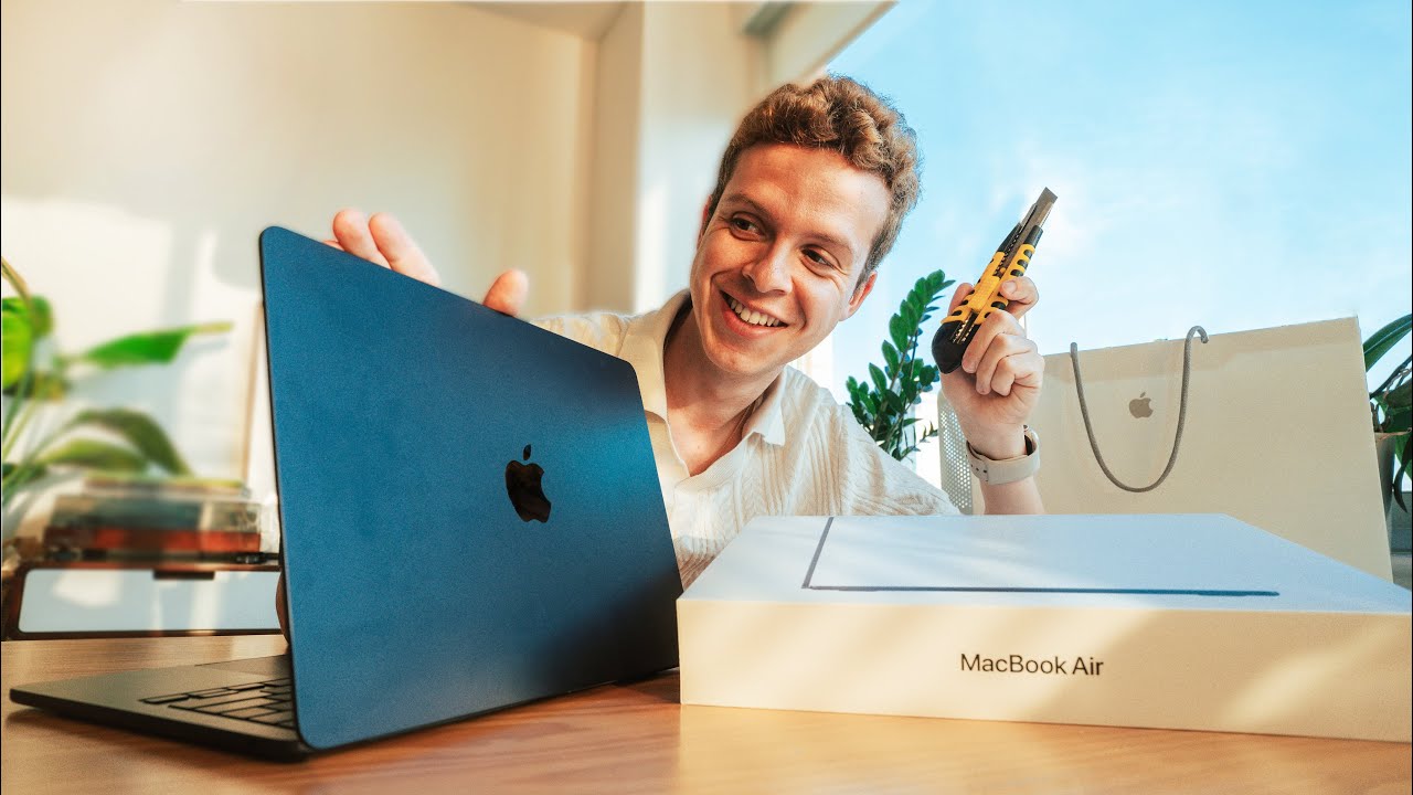 Unboxing NUEVO MacBook Air (2022) Azul Medianoche - YouTube