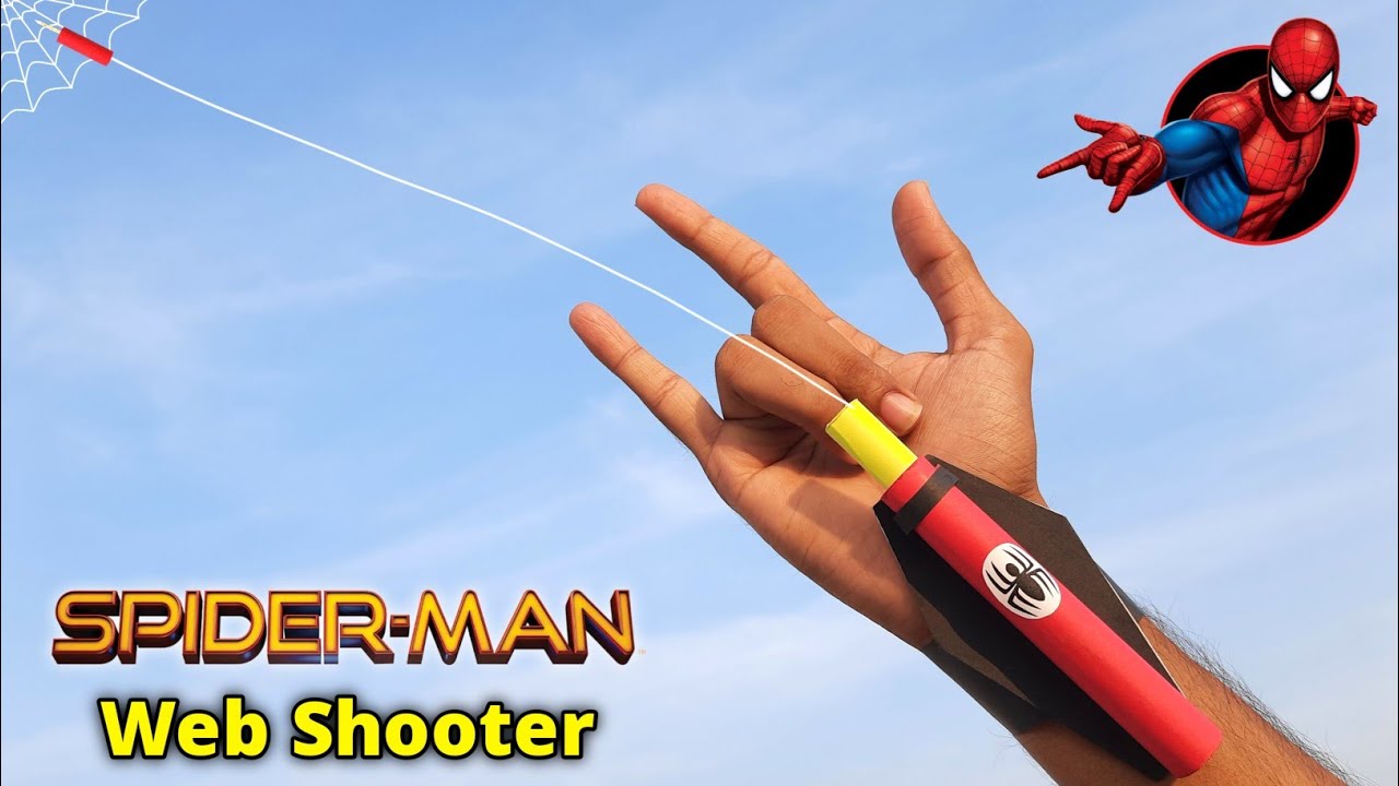 How to make Spiderman web shooter , magnetic launcher making , Easy ...