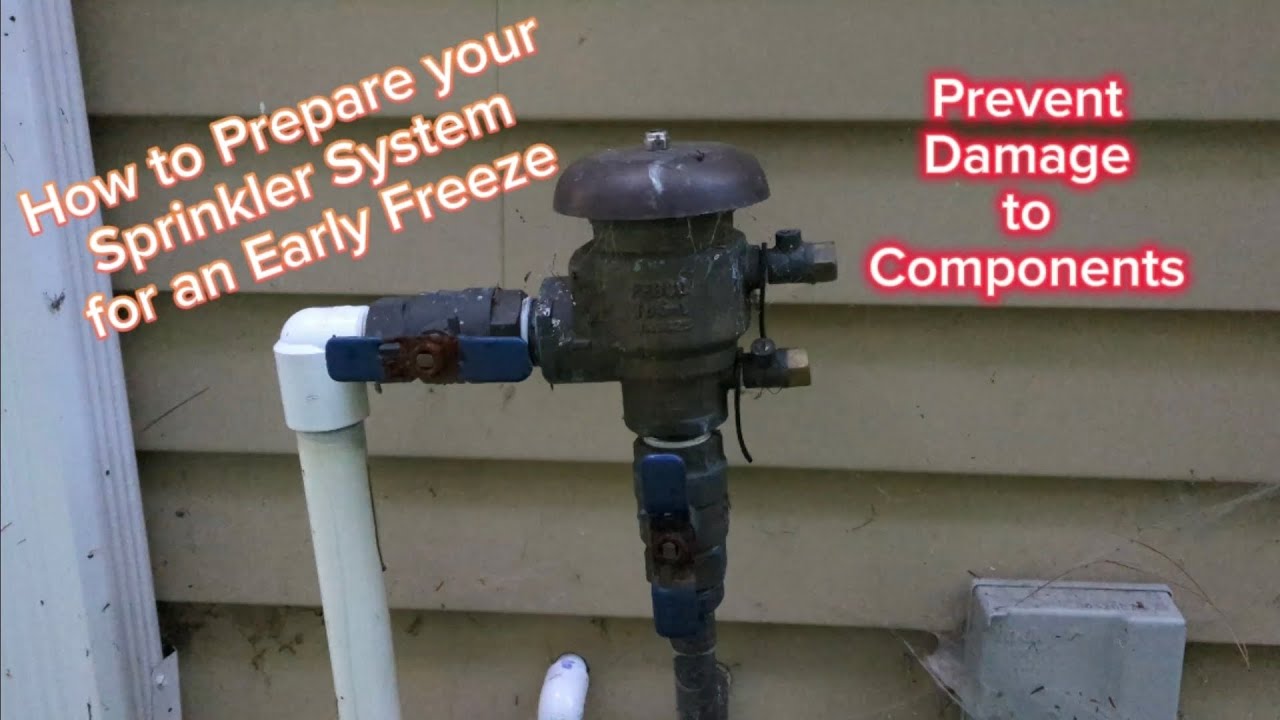 How to Prepare your Sprinkler System for an Early Freeze - YouTube