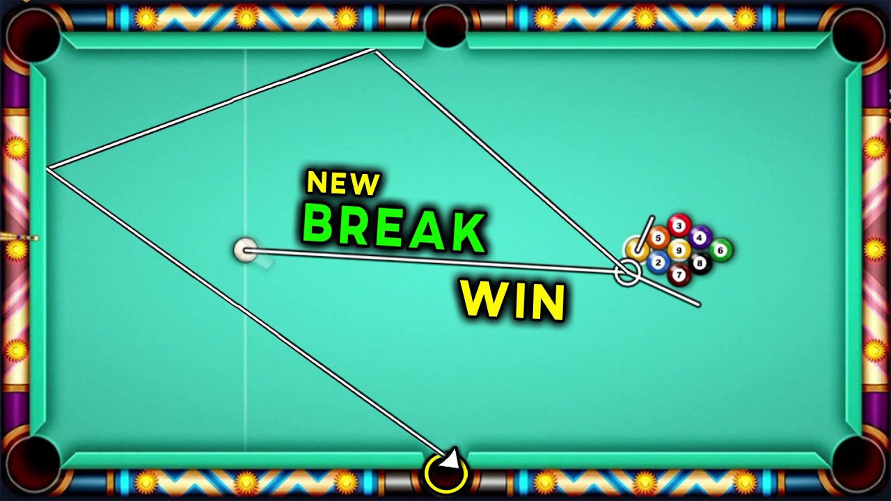 HOW TO 8 Ball Pool 9 Ball Break Win Trick Shots ? Pool Game 8 Ball Pool ...
