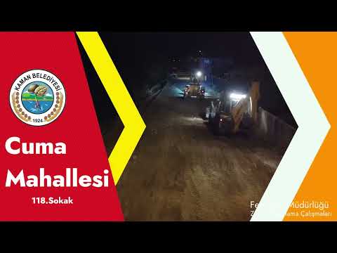 🚧KAMAN BELEDİYESİNDE BU GECE🚧🏗️📍 Gaffar Mahallesi Neşet Ertaş  Caddesi Yol Yapım Çalışmaları ,🚧🏗️📍