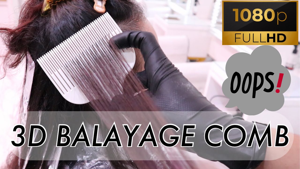 Hair Color 3D Balayage | Comb Technique - YouTube