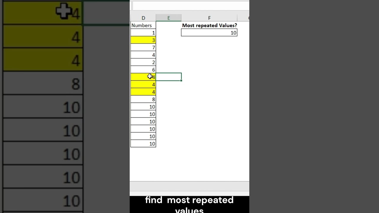 Find Most Repeated Values In Excel YouTube Find Most Repeated Values In Excel YouTube