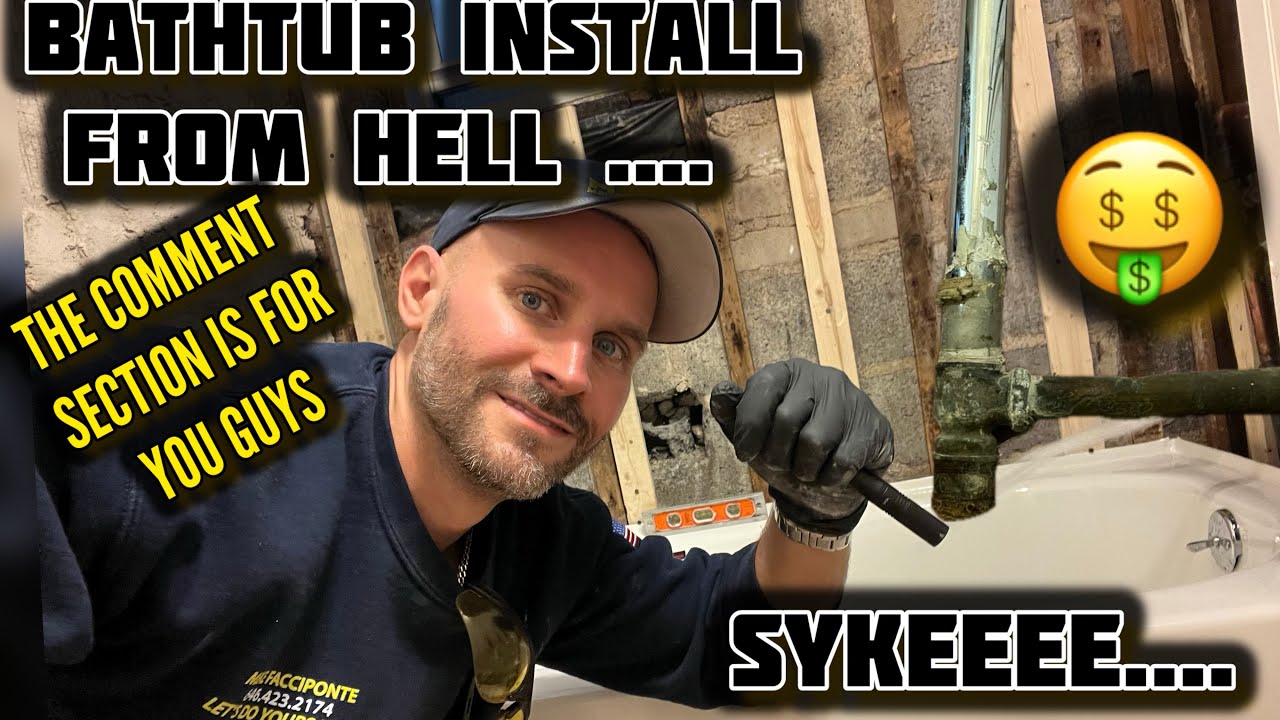 WATCH HOW WE INSTALL THIS 60"X30" AMERICAST BATHTUB FOR THIS LOVELY ...