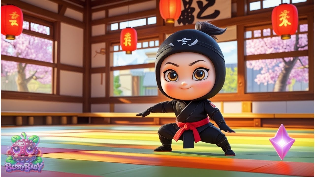 Baby Ninja Star Adventure! 🥷 Fun Animated Song for Kids | Berry Baby ...