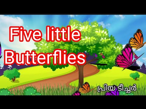 English song Five little butterflies - YouTube