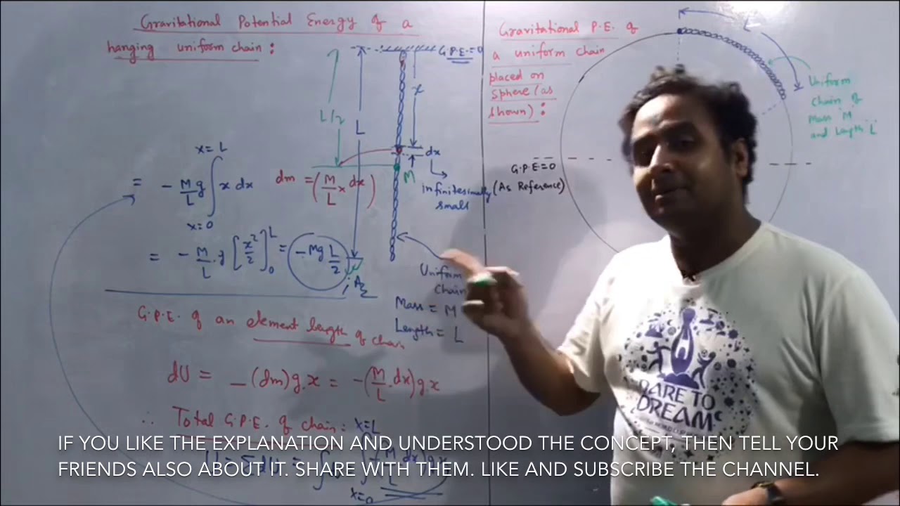 Potential Energy of Hanging Chain (Concept building)/ Work, Power and ...