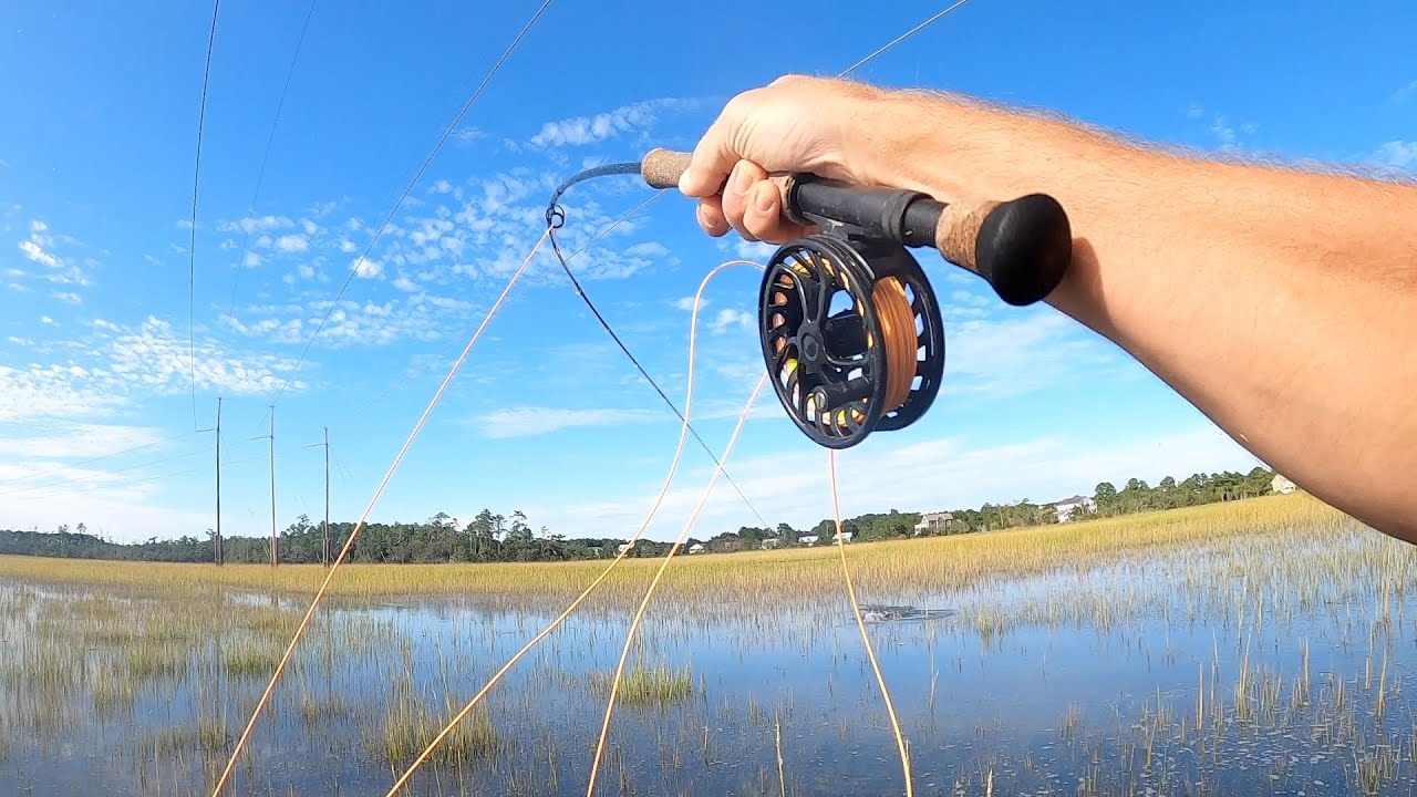 Charleston Flood Tide Fly Fishing for Redfish -- Marsh Walking - YouTube