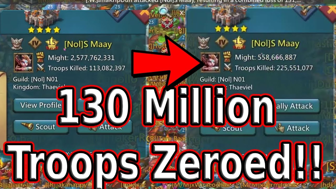 130 MILLION TROOPS ZEROED! 2.8B TO 500M. BIGGEST ZERO EVER IN LORDS ...