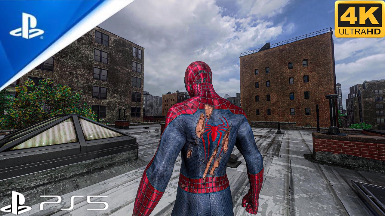 Andrew Garfield TASM 2 4K realistic graphics gameplay Spiderman 2 Ps5 ...