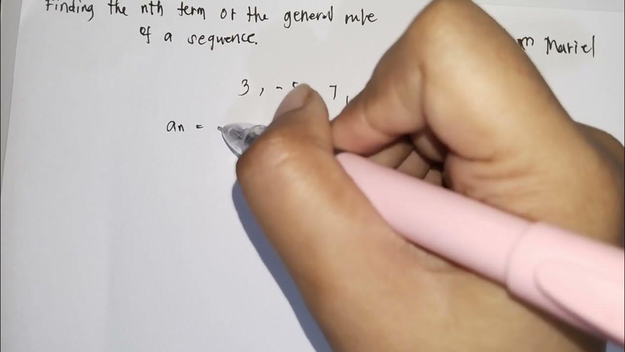 Grade 10 - Finding the nth term or the general rule of a sequence (Alternating sign) - YouTube
